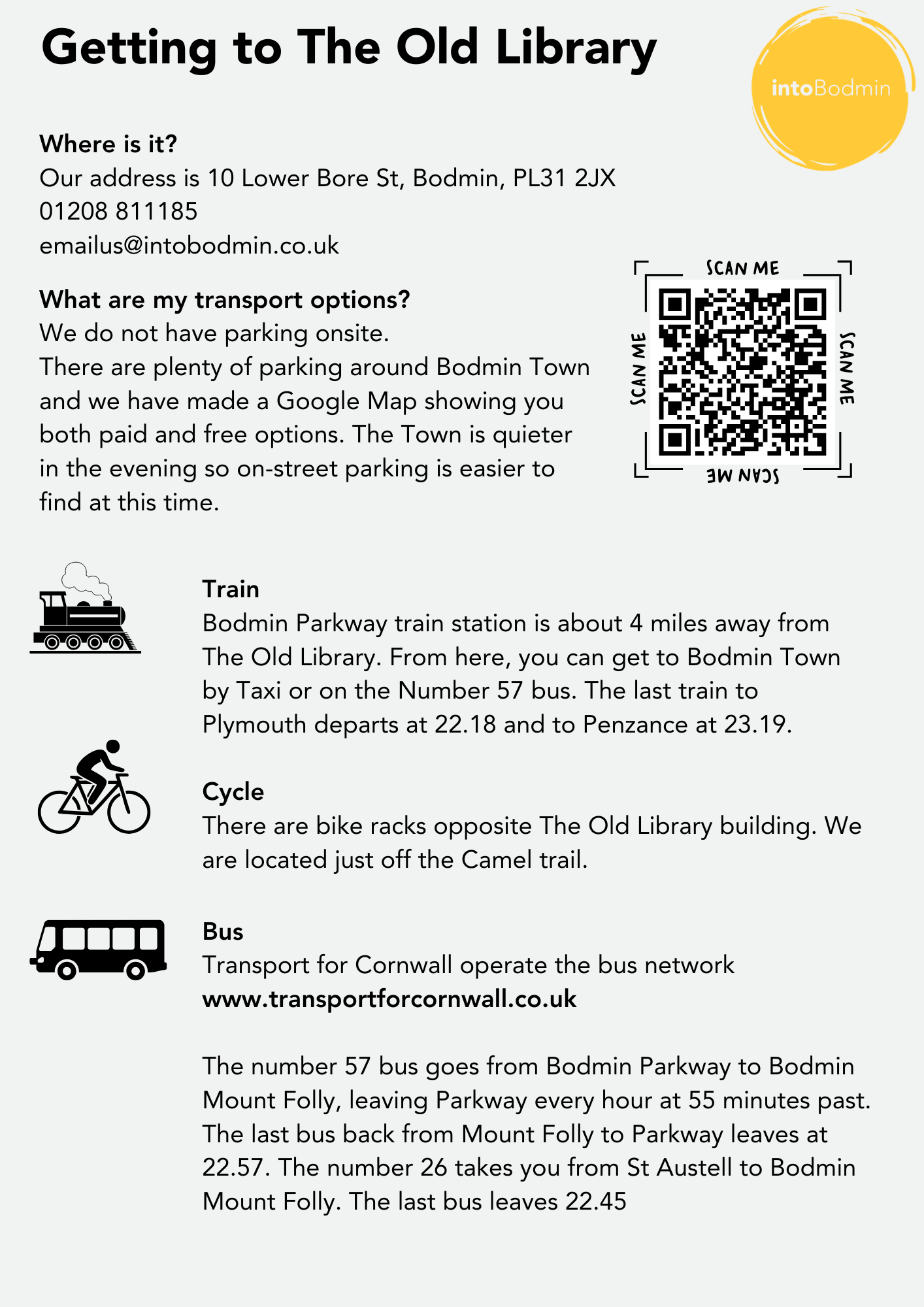 Getting Here - Into Bodmin